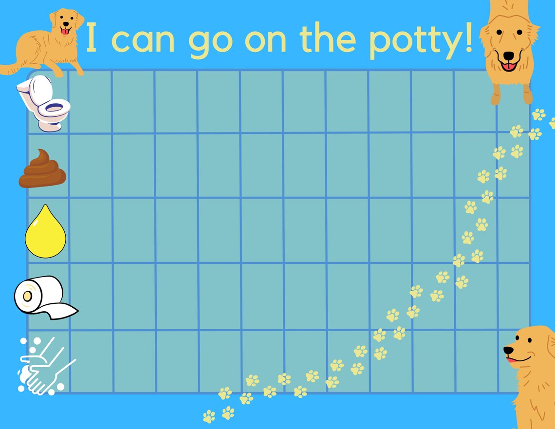 Printable Potty Training Chart Digital Download Kids Checklist - Etsy