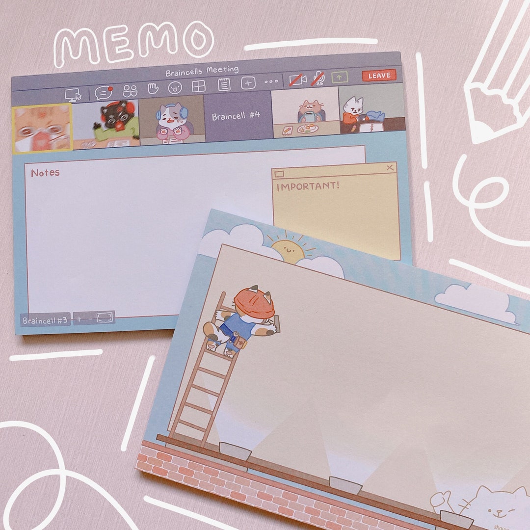 Cat Memo Pads - Etsy