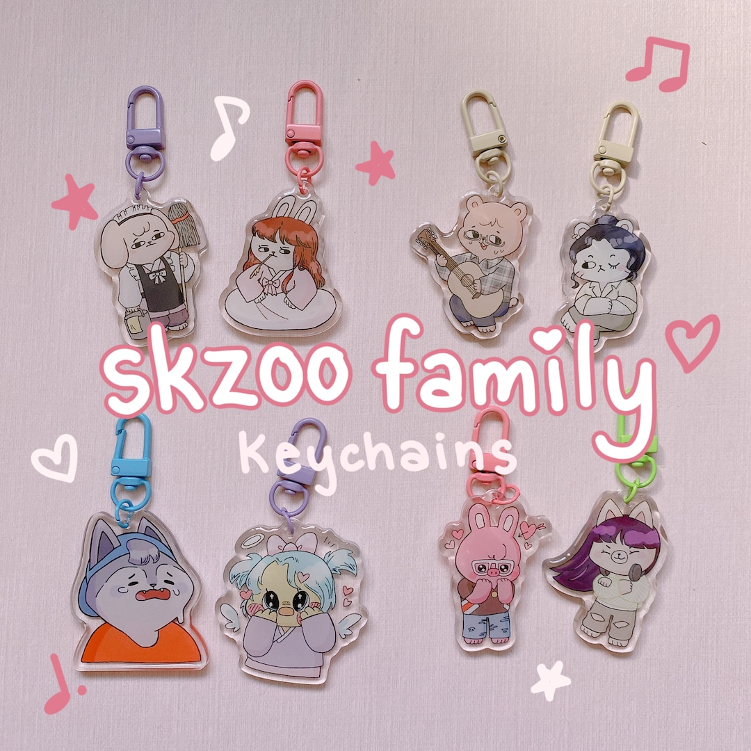 Stray Kids Skzoo Family Acrylic Keychains - Etsy