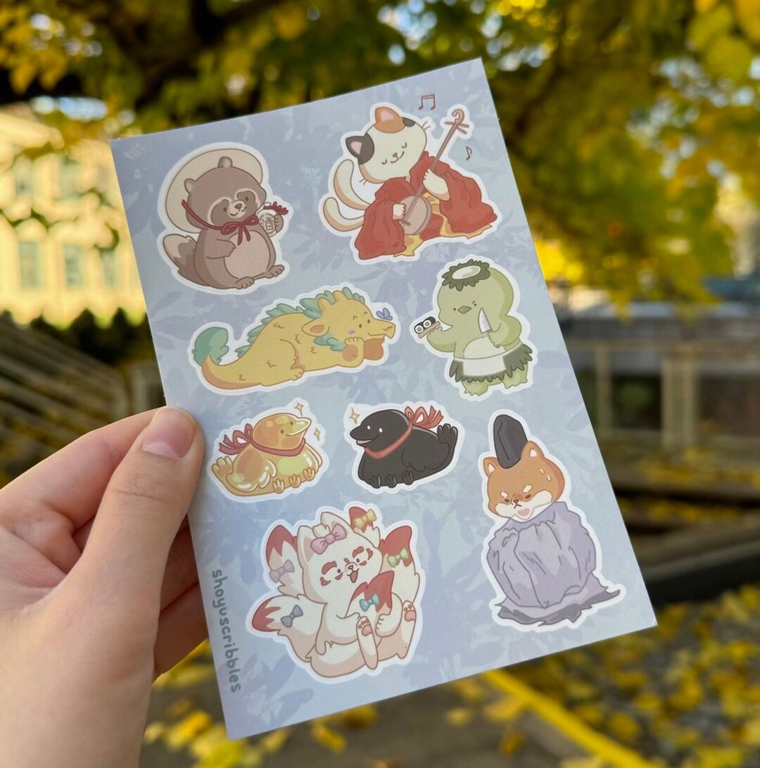 Yokai Sticker Sheets - Etsy