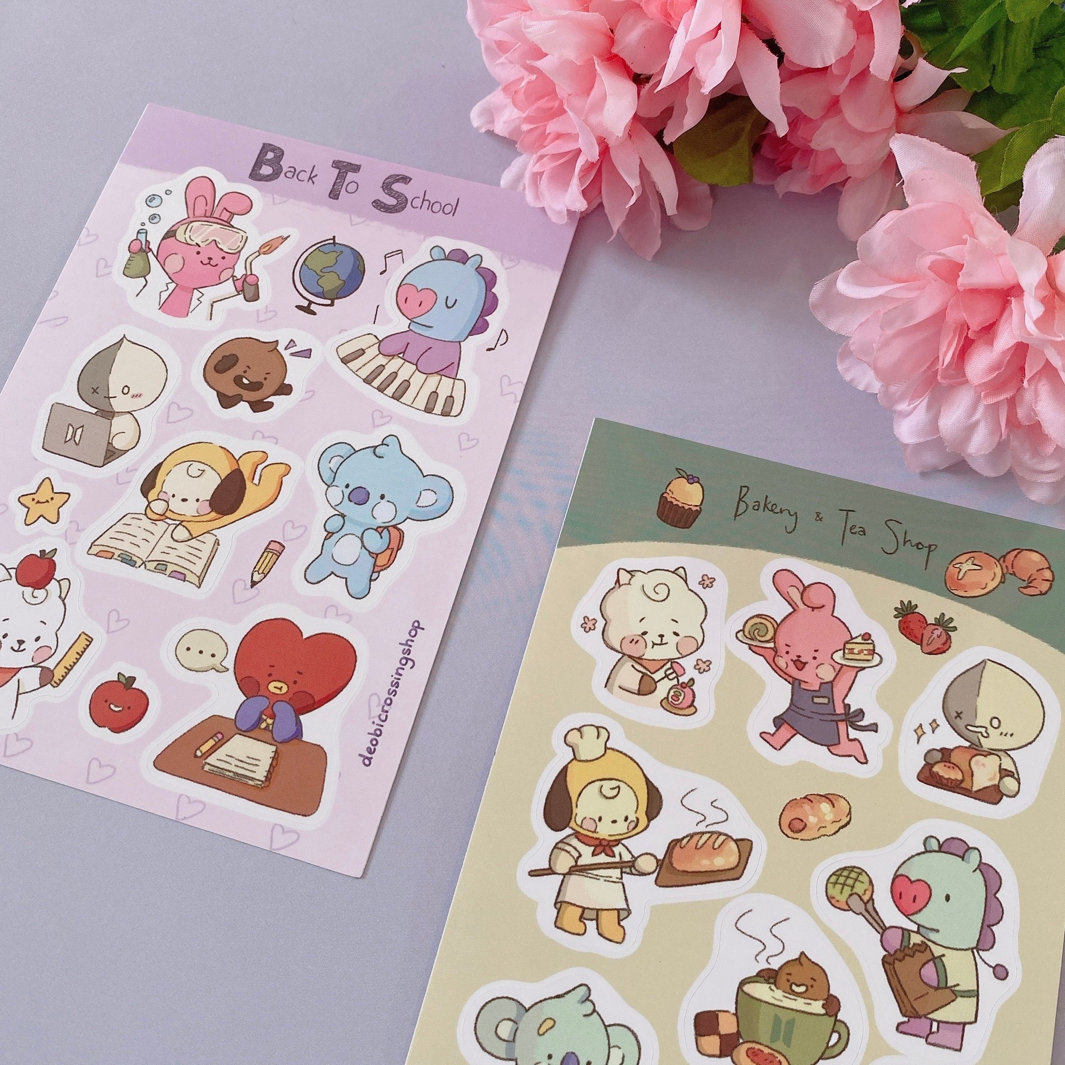 BT21 Sticker Sheets - Etsy