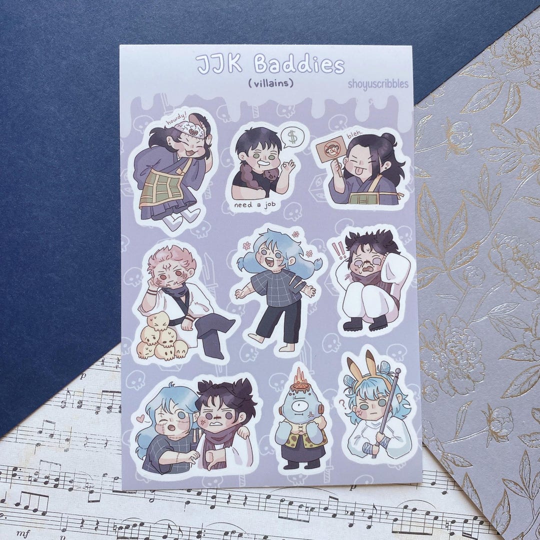 JJK Baddies Sticker Sheets - Etsy