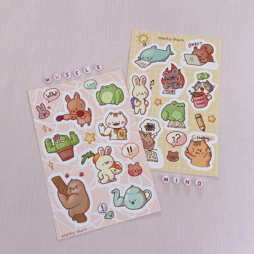 Brains and Brawn Sticker Sheets - Etsy