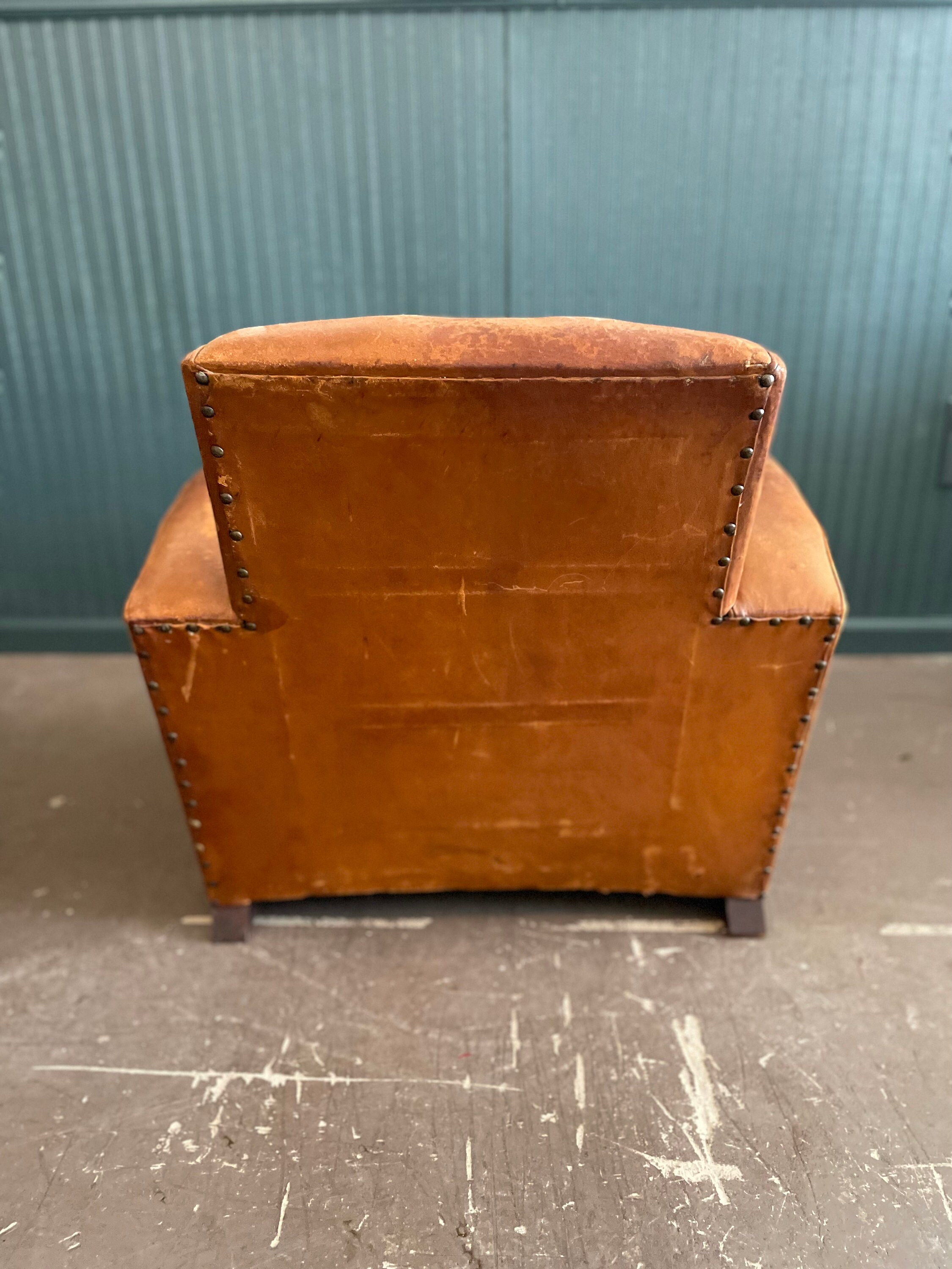 1920's French Leather Club Chair - Etsy