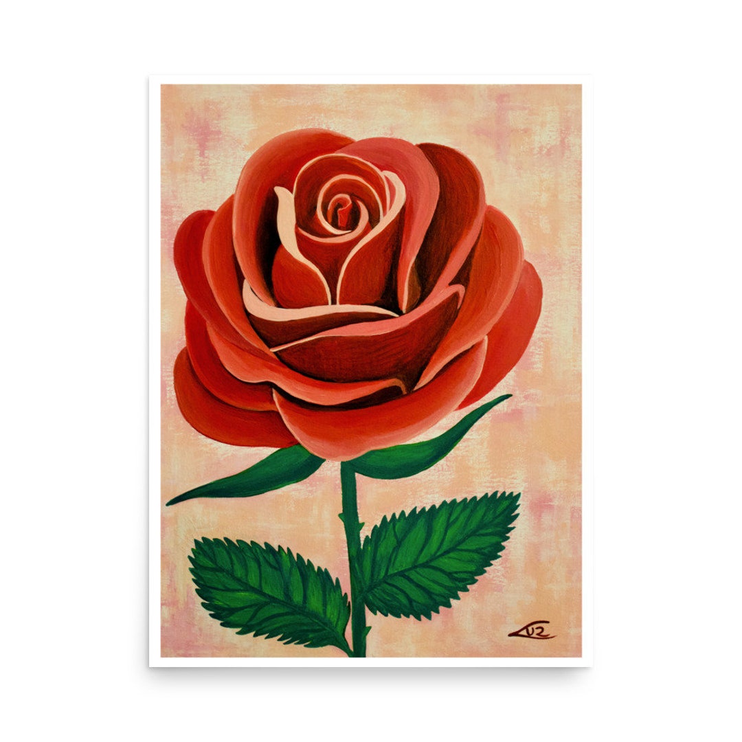 Red Rose, Fine Art Print, Flower Wall Art - Etsy