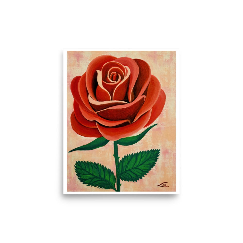 Red Rose, Fine Art Print, Flower Wall Art - Etsy