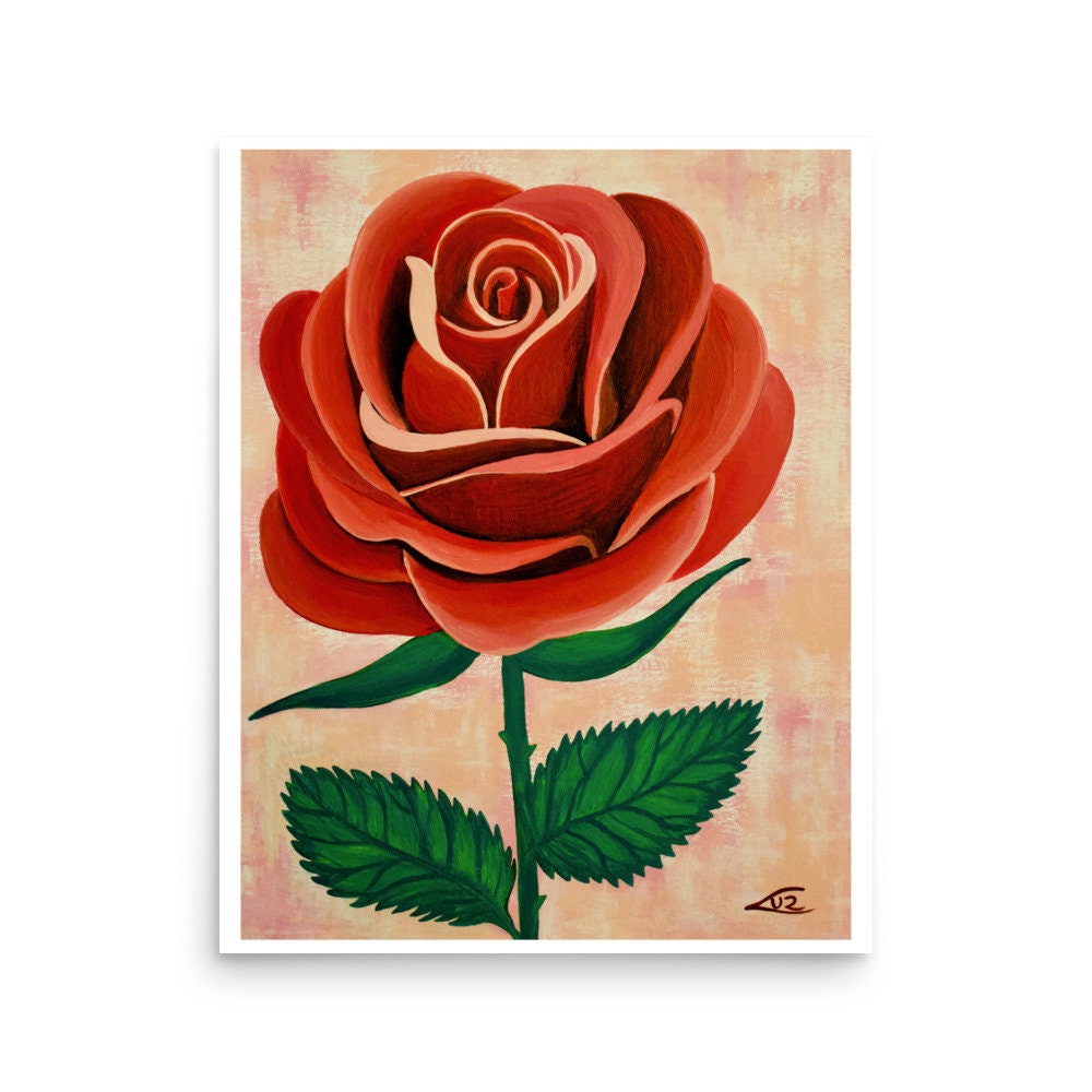 Red Rose, Fine Art Print, Flower Wall Art - Etsy