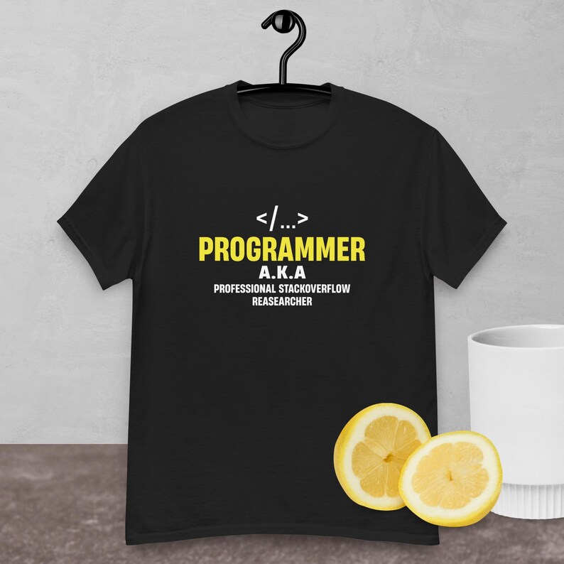Techwear Tee Shirt for Software Developers and Engineers With a Funny Print Answering the ...
