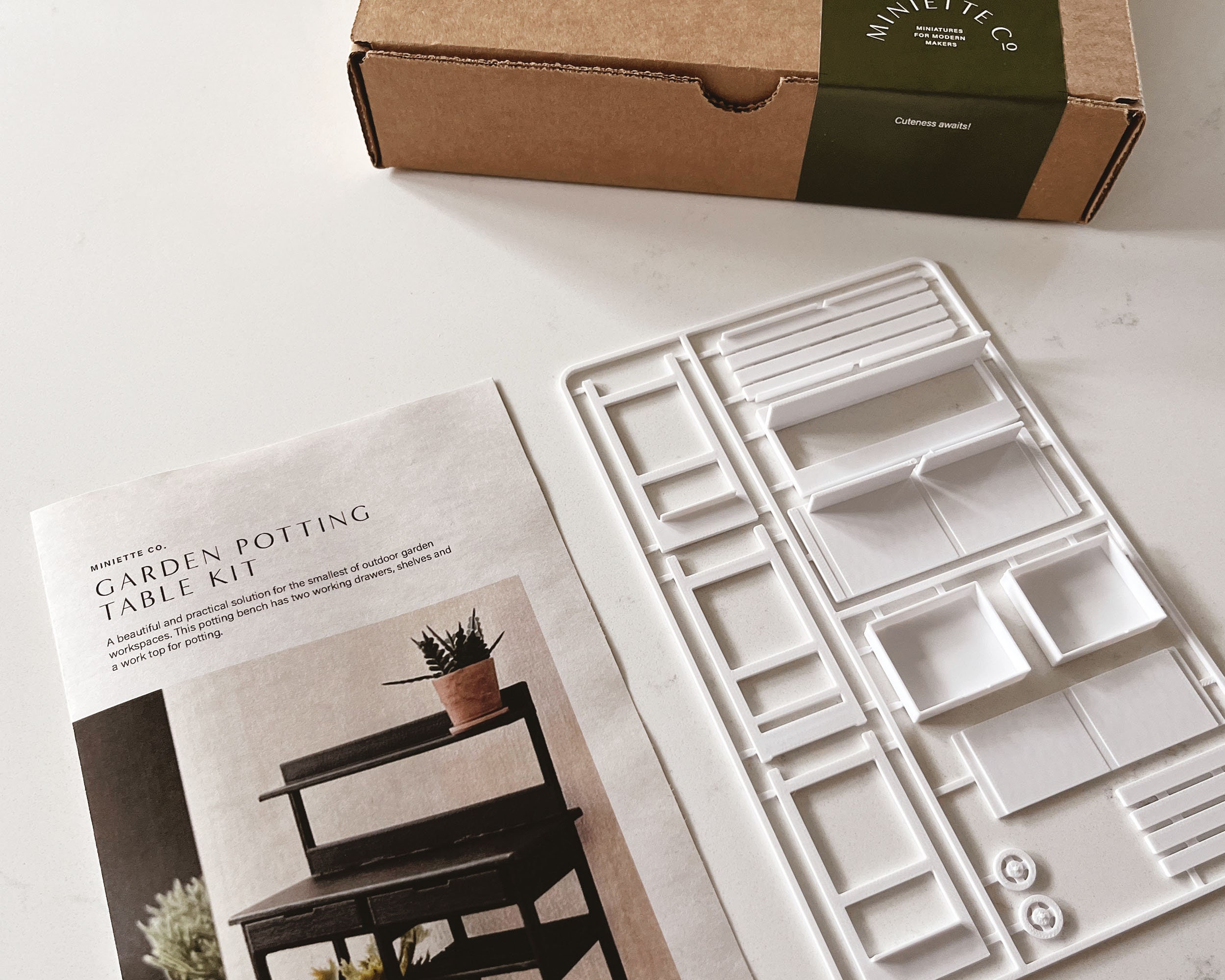 Dollhouse Garden Potting Table Kit DIY Dollhouse Kit for Adults 1:12 ...