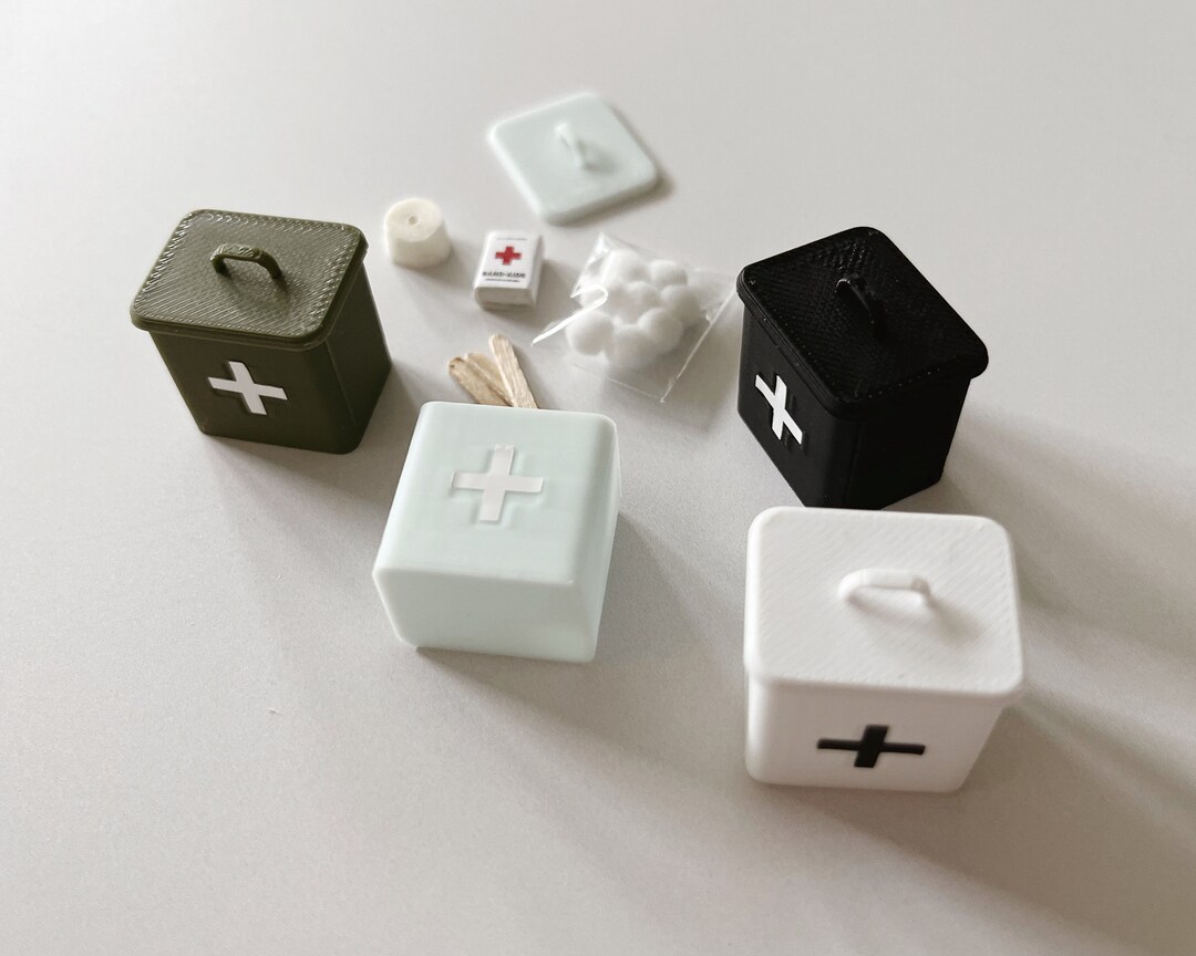 Miniature First Aid Kit Vintage Style Dollhouse Medical Box - Etsy