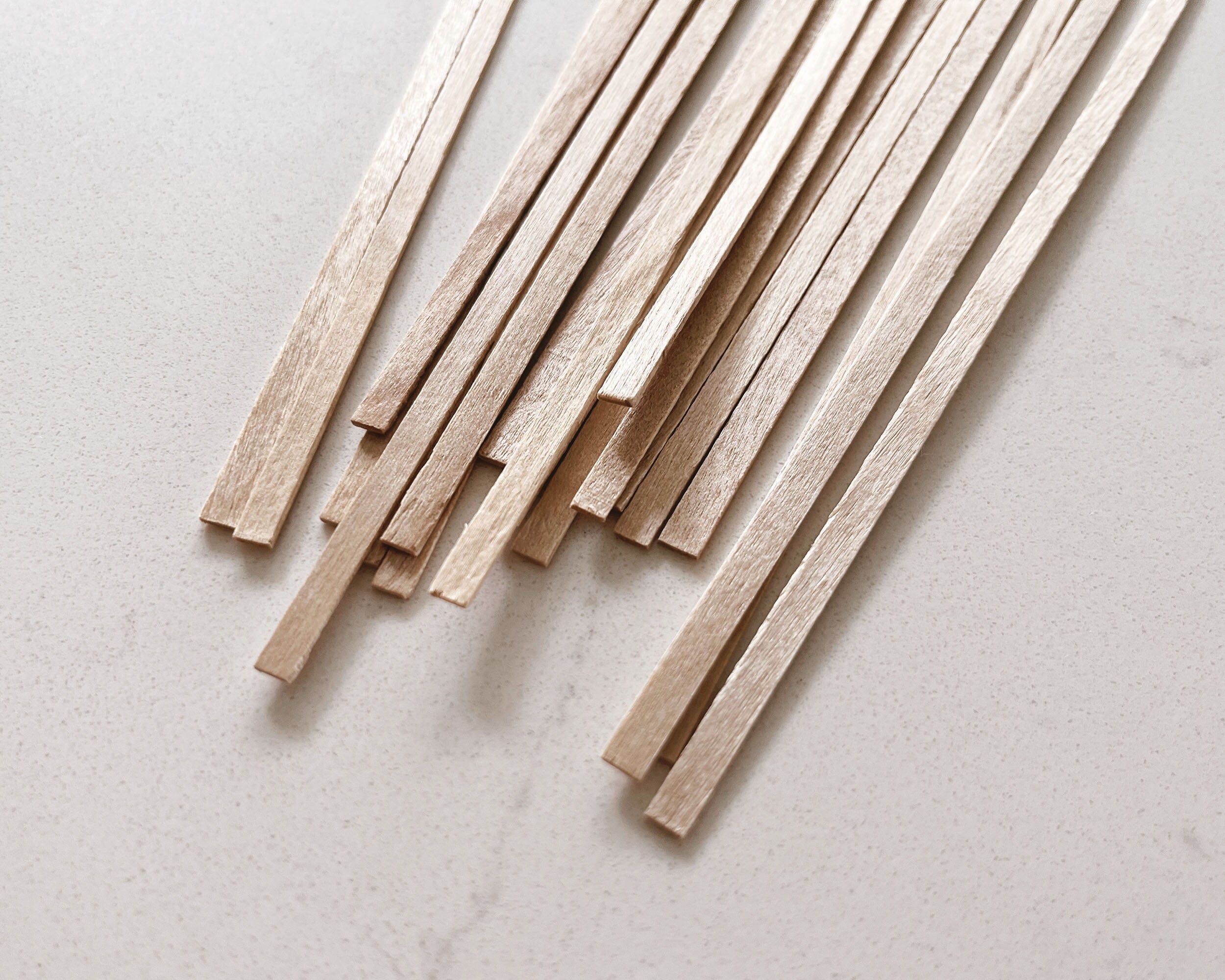 Dollhouse Miniature Wood Strips | 20 Pieces 5.5" X .125" Natural Smooth ...