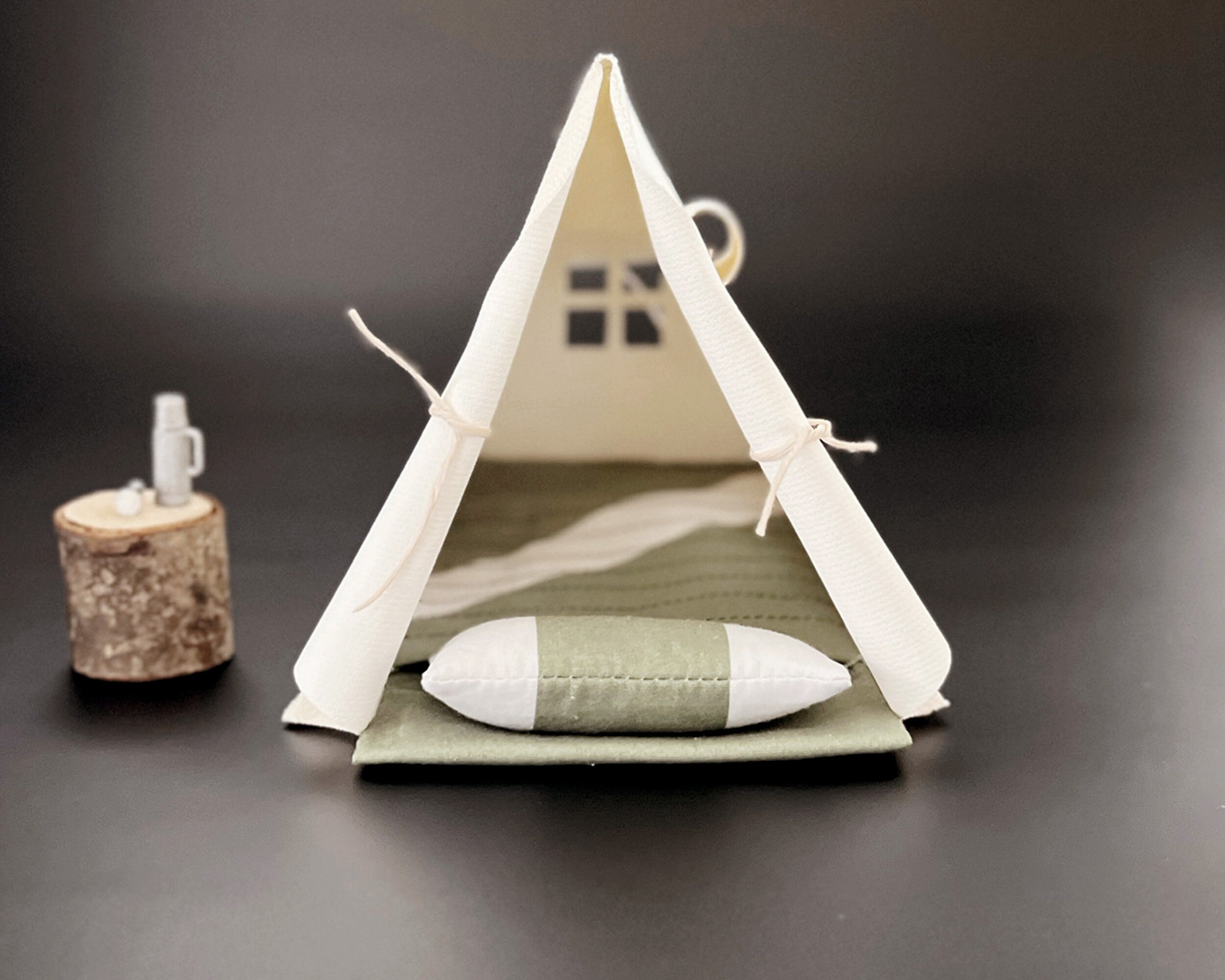 Doll House Accessories DIY Printable Mini Tent Template, Tent for ...