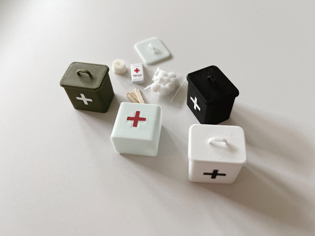 Miniature First Aid Kit: Vintage Style Dollhouse Medical Box - Etsy