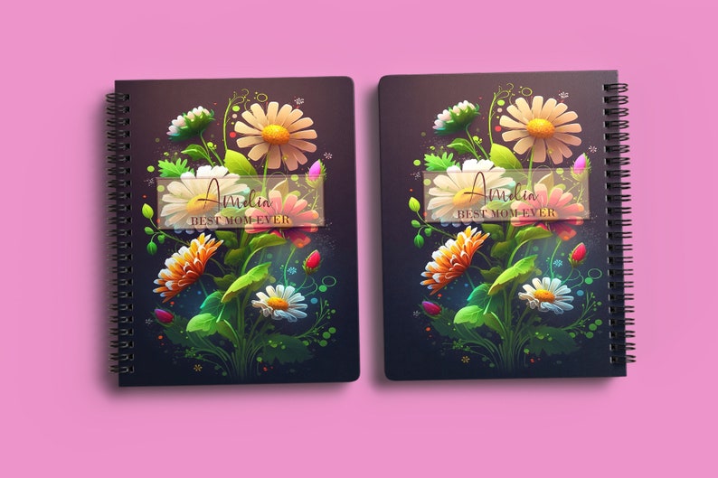 Personalized Floral Notebook, - Etsy