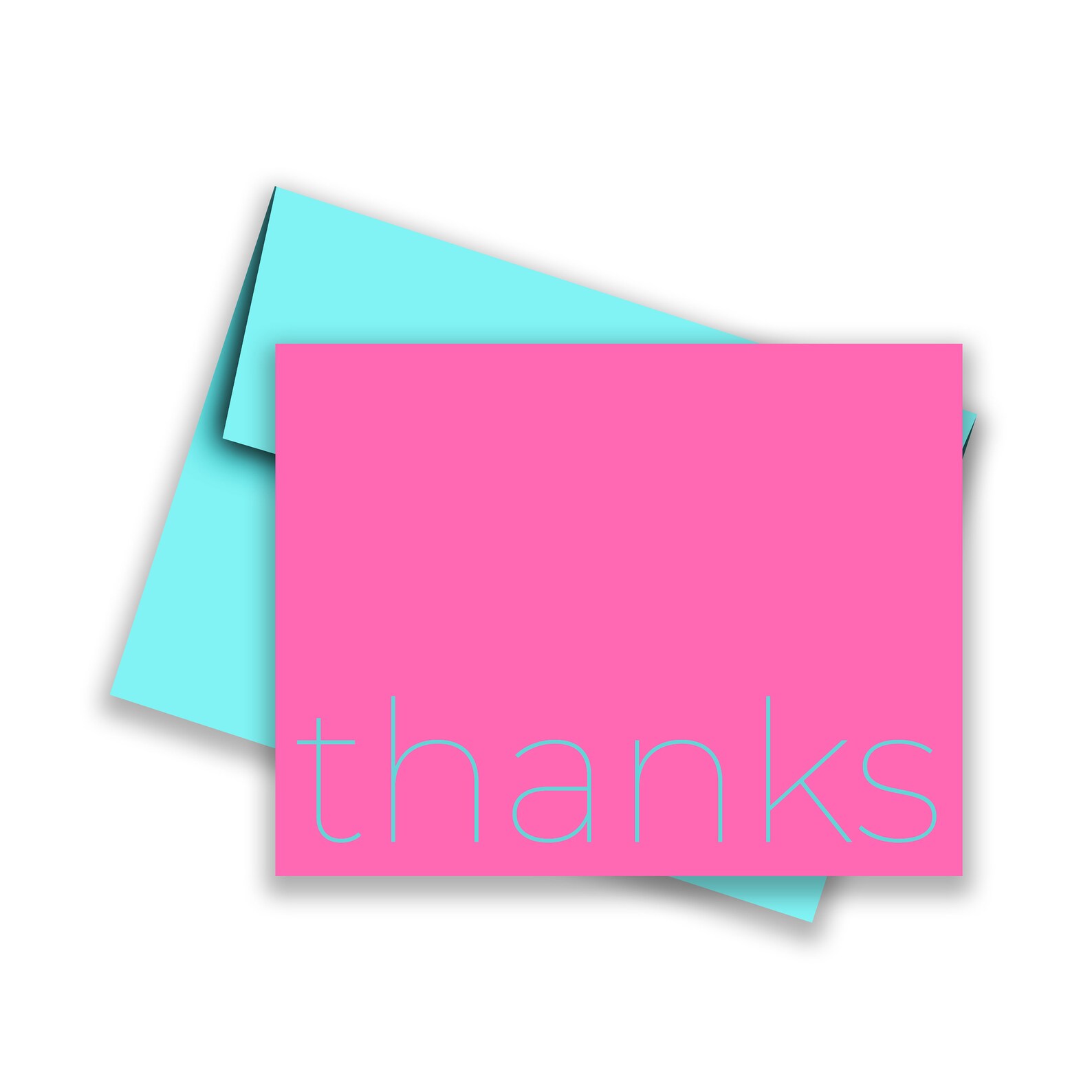 Retro Color Block Thank You Cards, Matching Envelopes and FREE Return ...