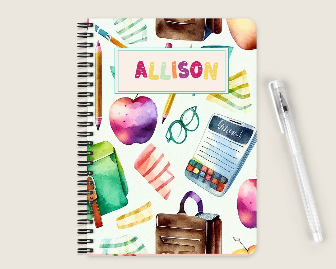 Kids Custom Notebook, Back to School Gift for Children, Sparkle and ...