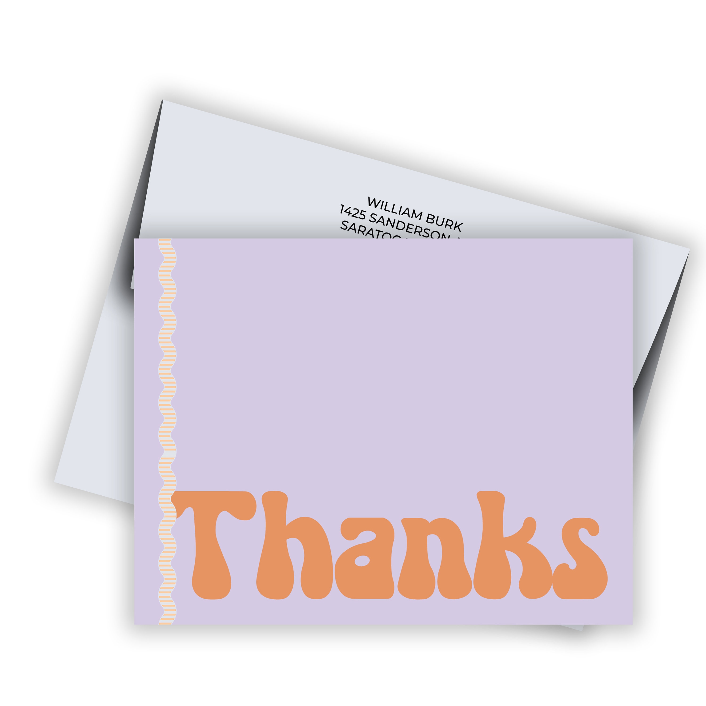 Retro Color Block Thank You Cards, Matching Envelopes and FREE Return ...