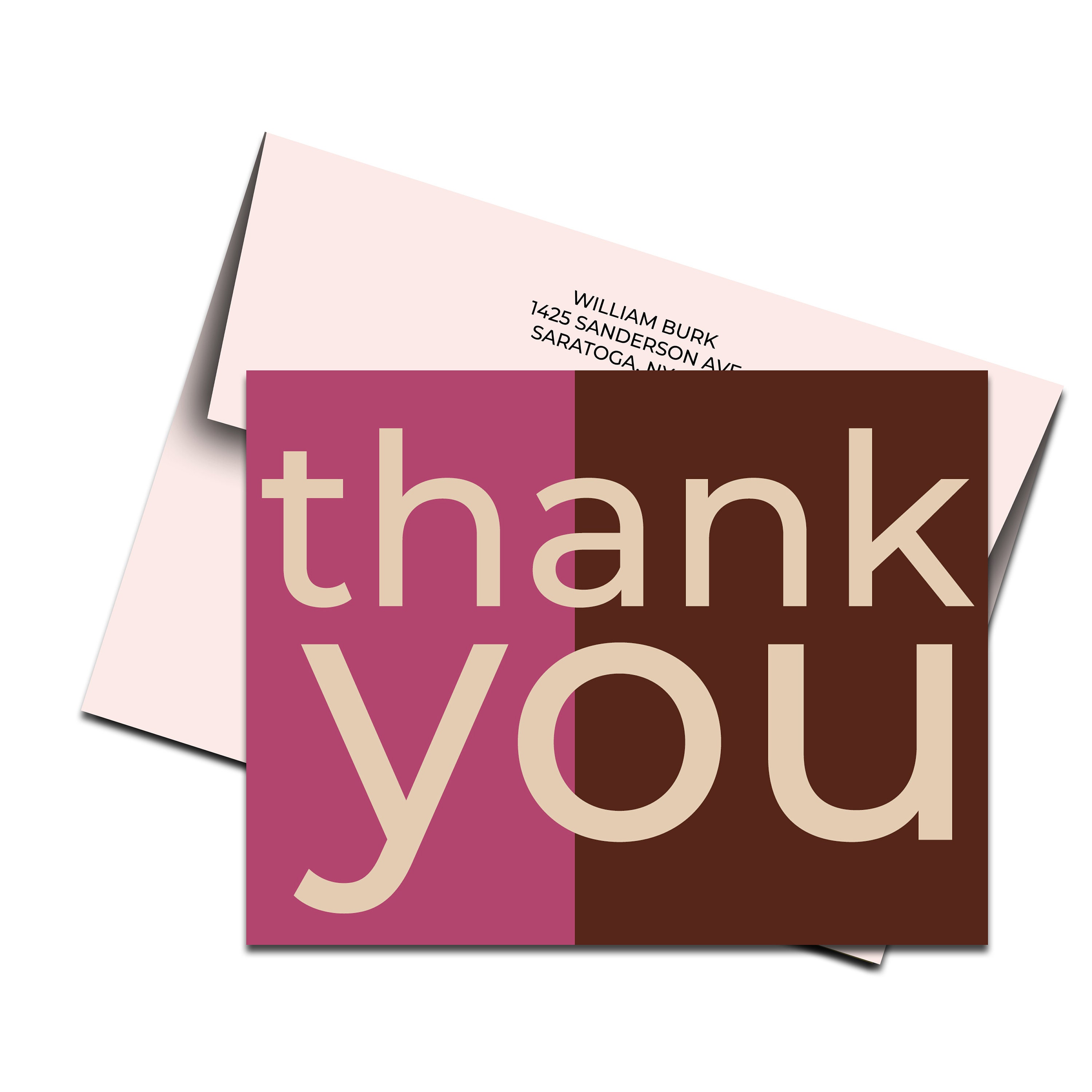 Retro Color Block Thank You Cards, Matching Envelopes and FREE Return ...
