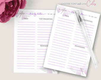 Simple Personalized to Do Checklist Notepad Custom Check Box to Do List ...