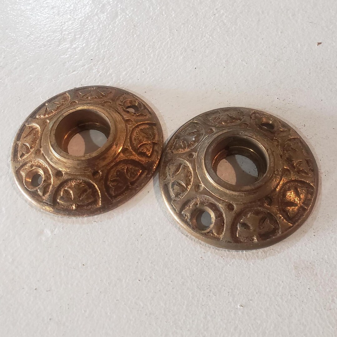 Cast Bronze Rosette Pair - Antique Door Hardware - Etsy