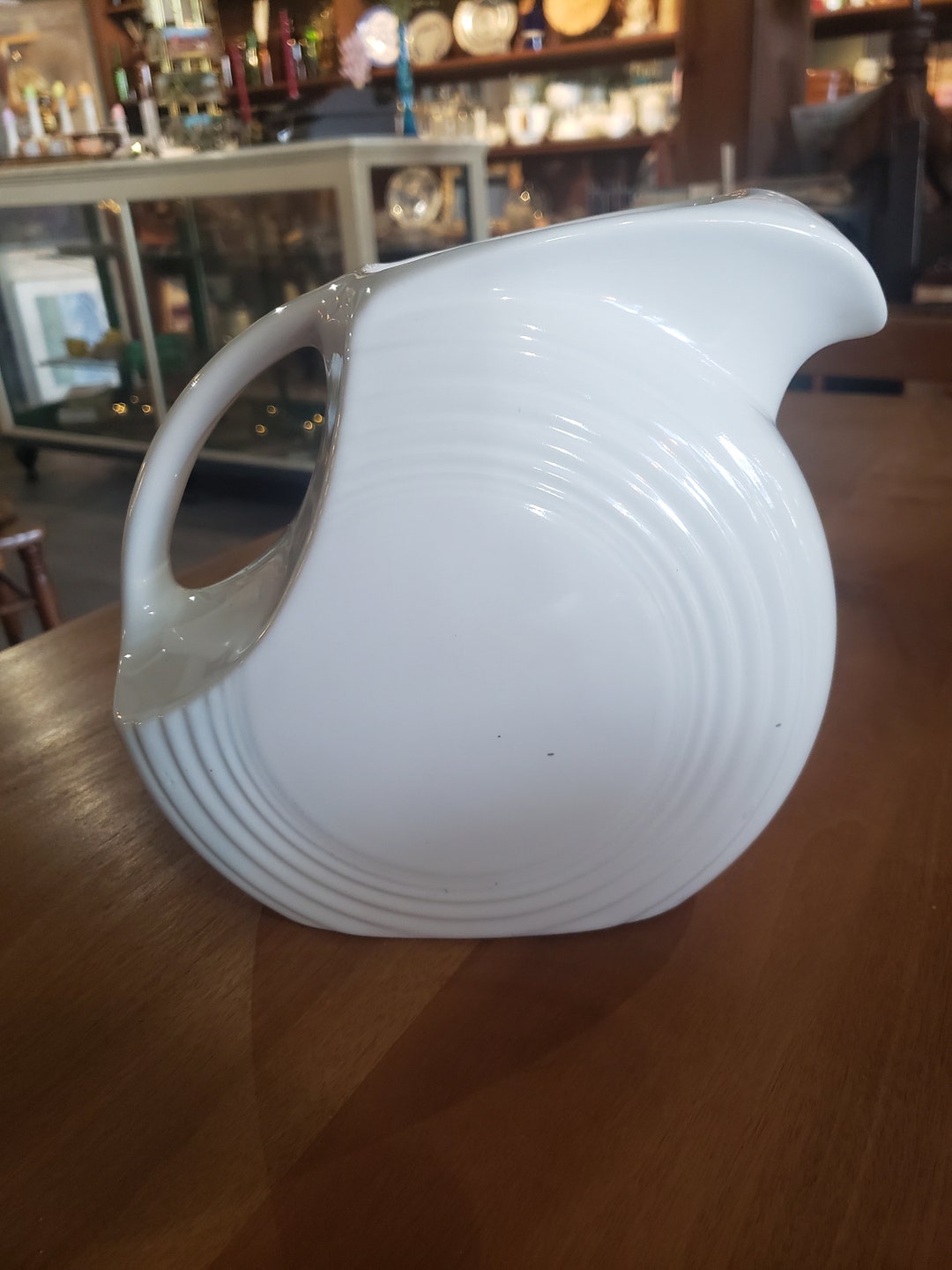 Vintage White Fiesta Pitcher Disc - Etsy