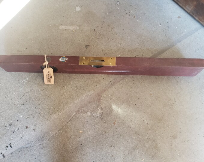 Antique Stanley Wood Level Early 1900s Cherry Wood 1890 Patent Date ...