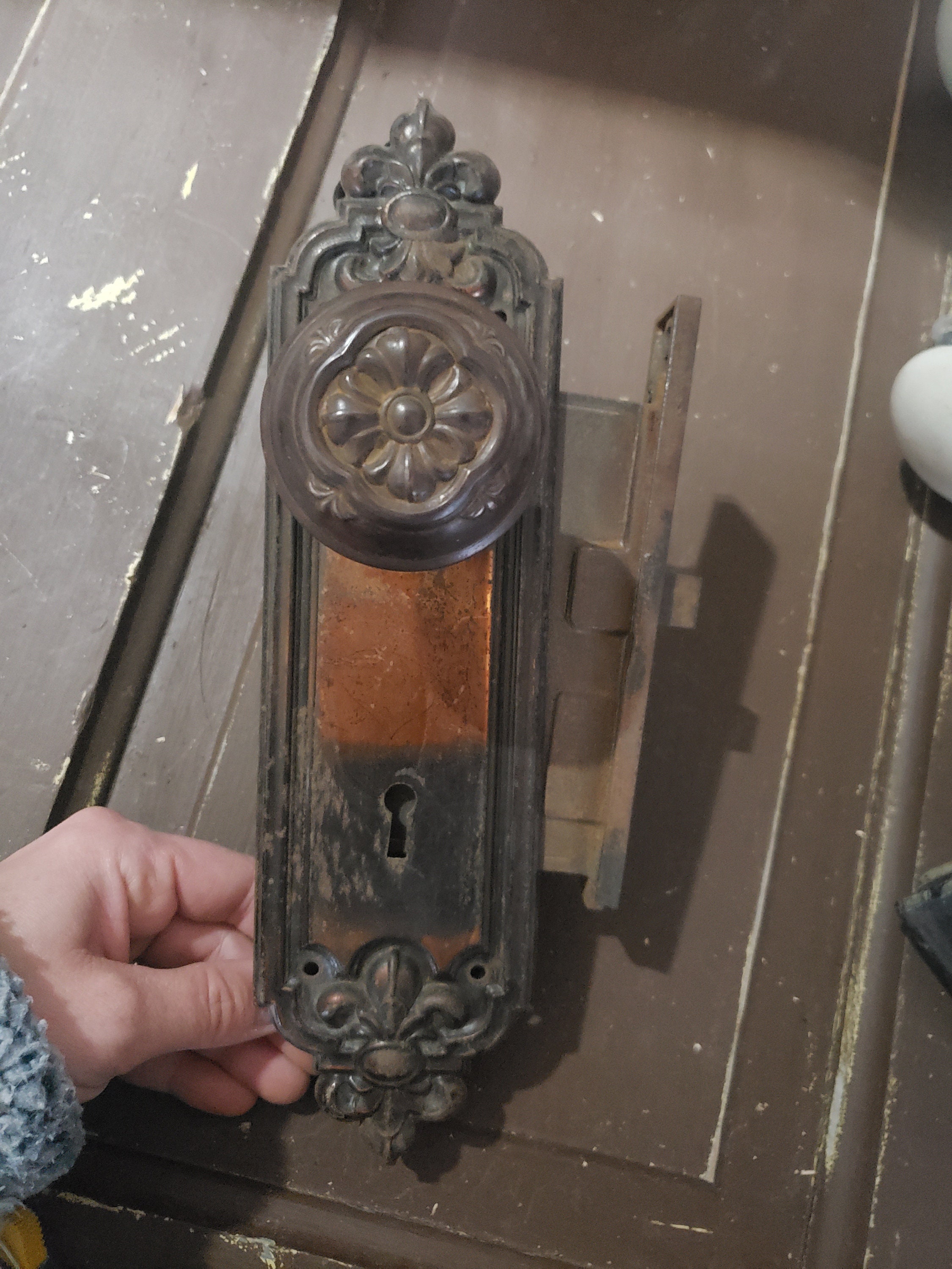 Russwin Luck Doorknob and Lock Set, Antique - Etsy