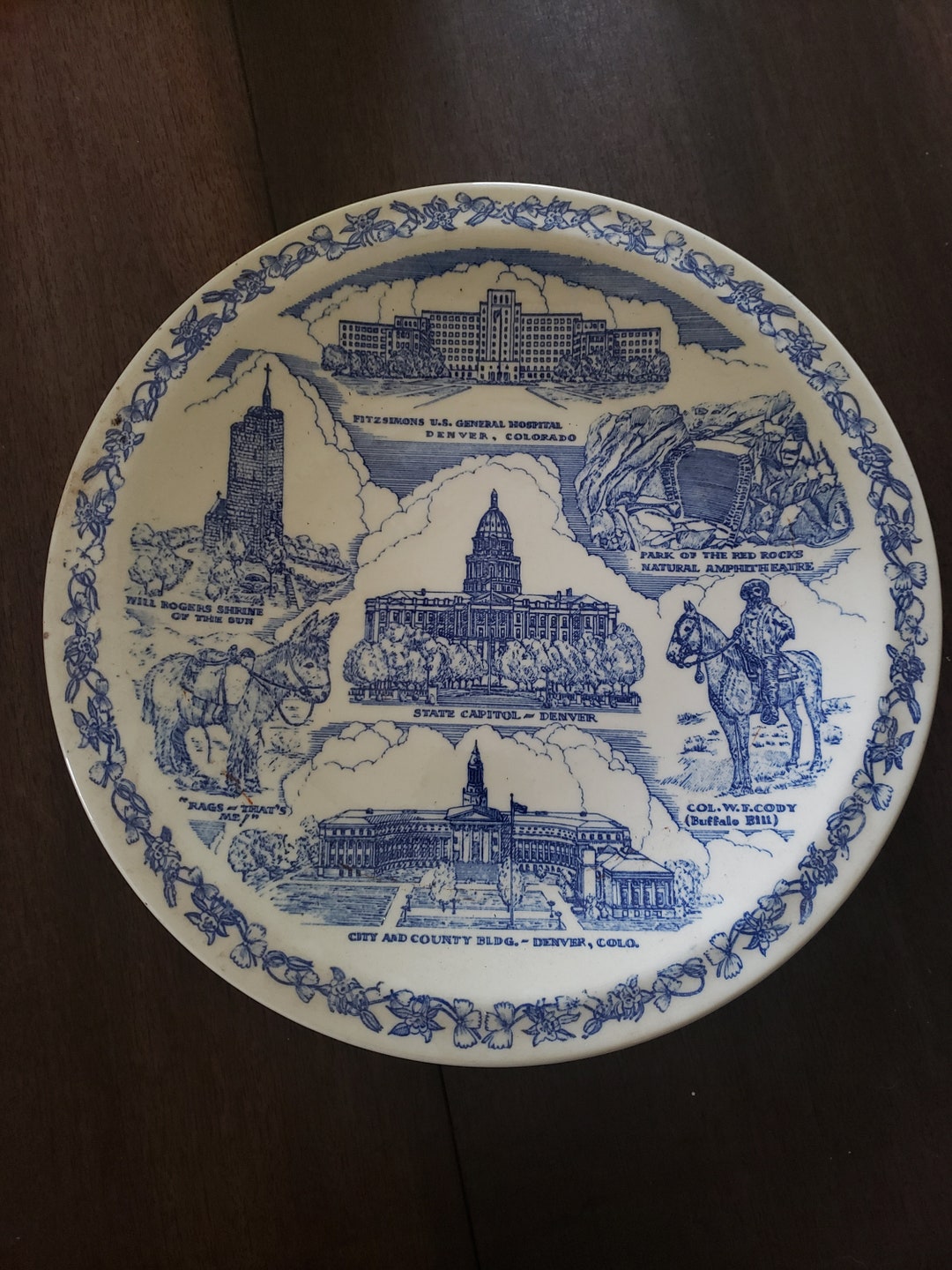 Denver Colorado Souvenir Plate - 10.5" - Etsy