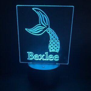 Mermaid Tail Personalized LED Light - Etsy