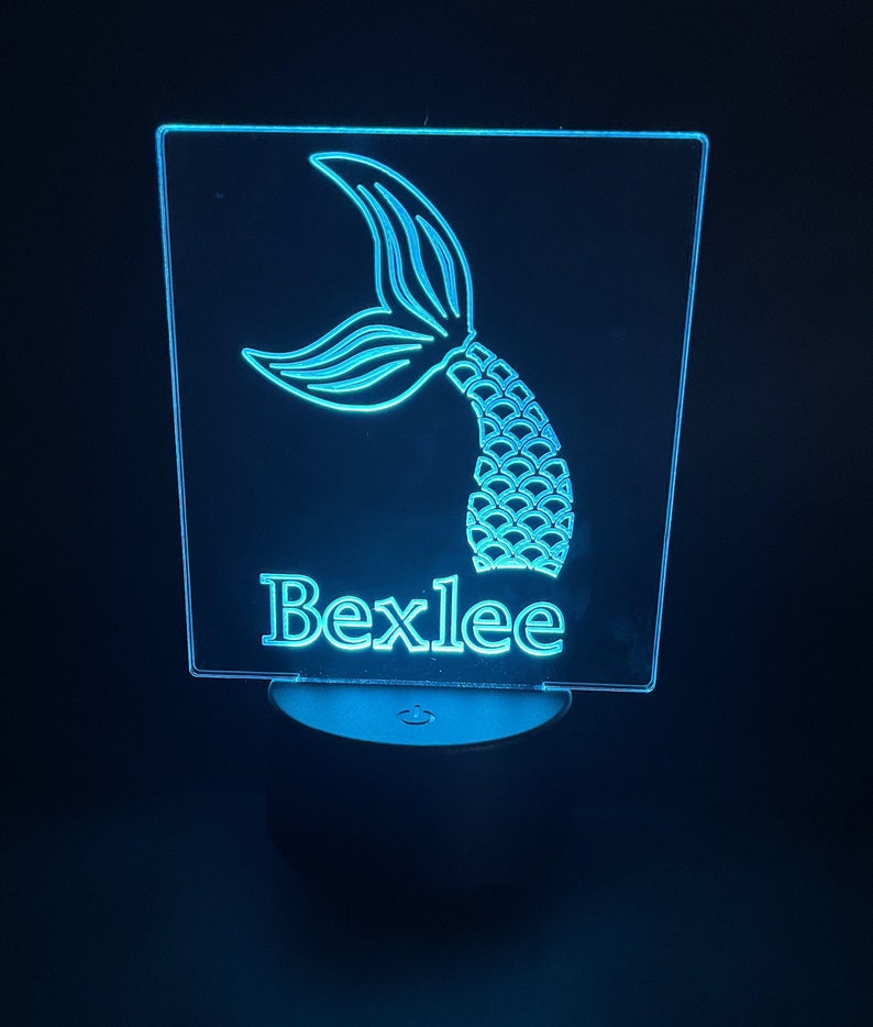 Mermaid Tail Personalized LED Light - Etsy