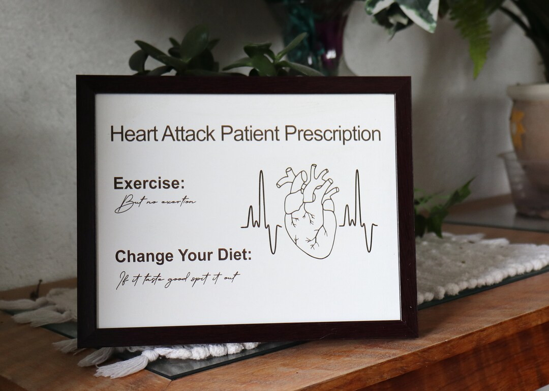 Doctor's Heart Attack Prescription Tongue in Cheek - Etsy