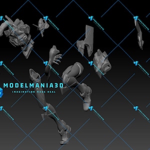 Eva EVANGELION-01 Assembly Figurine 3d Stl for Printing - Etsy