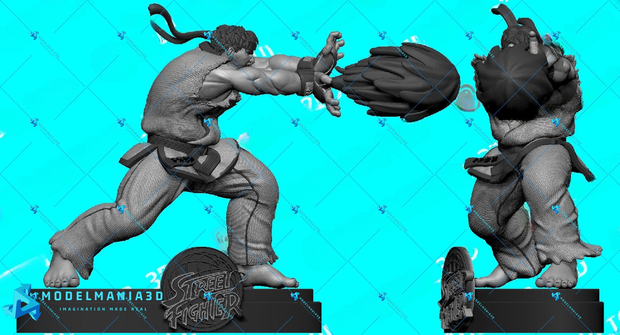 Street Fighter RYU Assembly Figurine 3d Stl File for Printing - Etsy