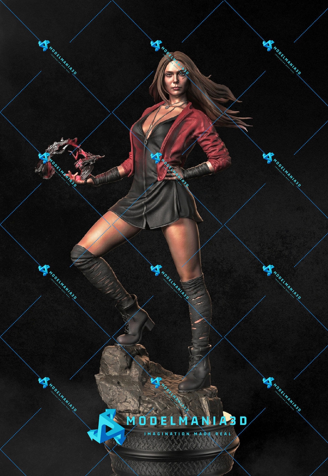 Marvel Avengers Scarlet Witch (wanda Maximoff) Assembly Figurine 3d Stl ...