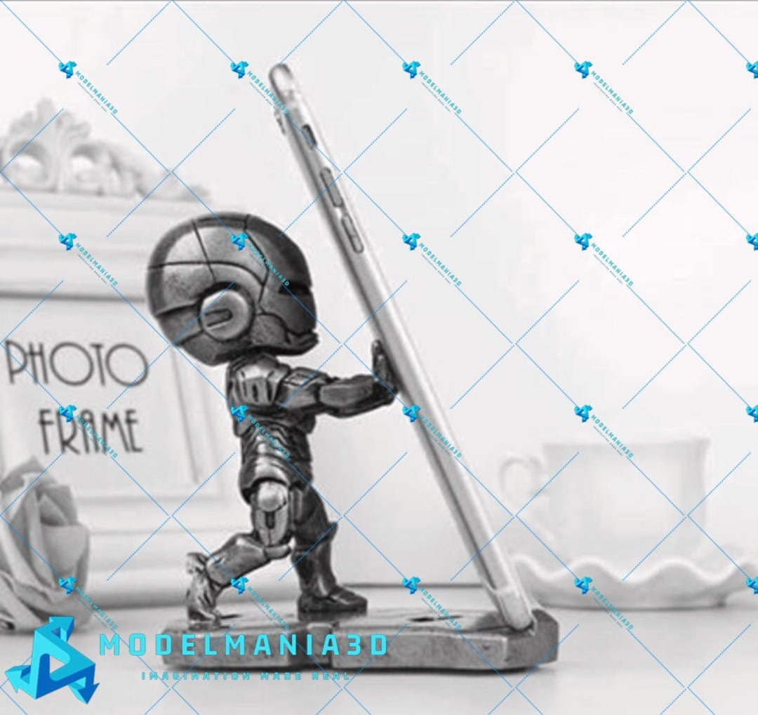 Marvel Avengers Iron Man Phone Holder 3d Stl File for Printing - Etsy