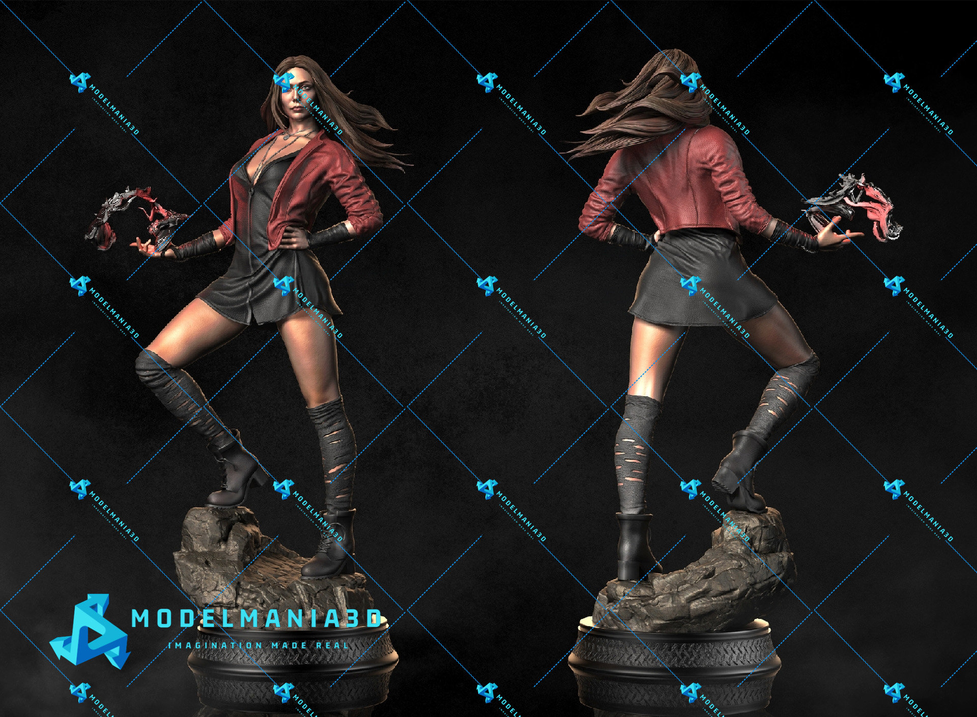 Marvel Avengers Scarlet Witch wanda Maximoff Assembly Figurine 3d Stl ...