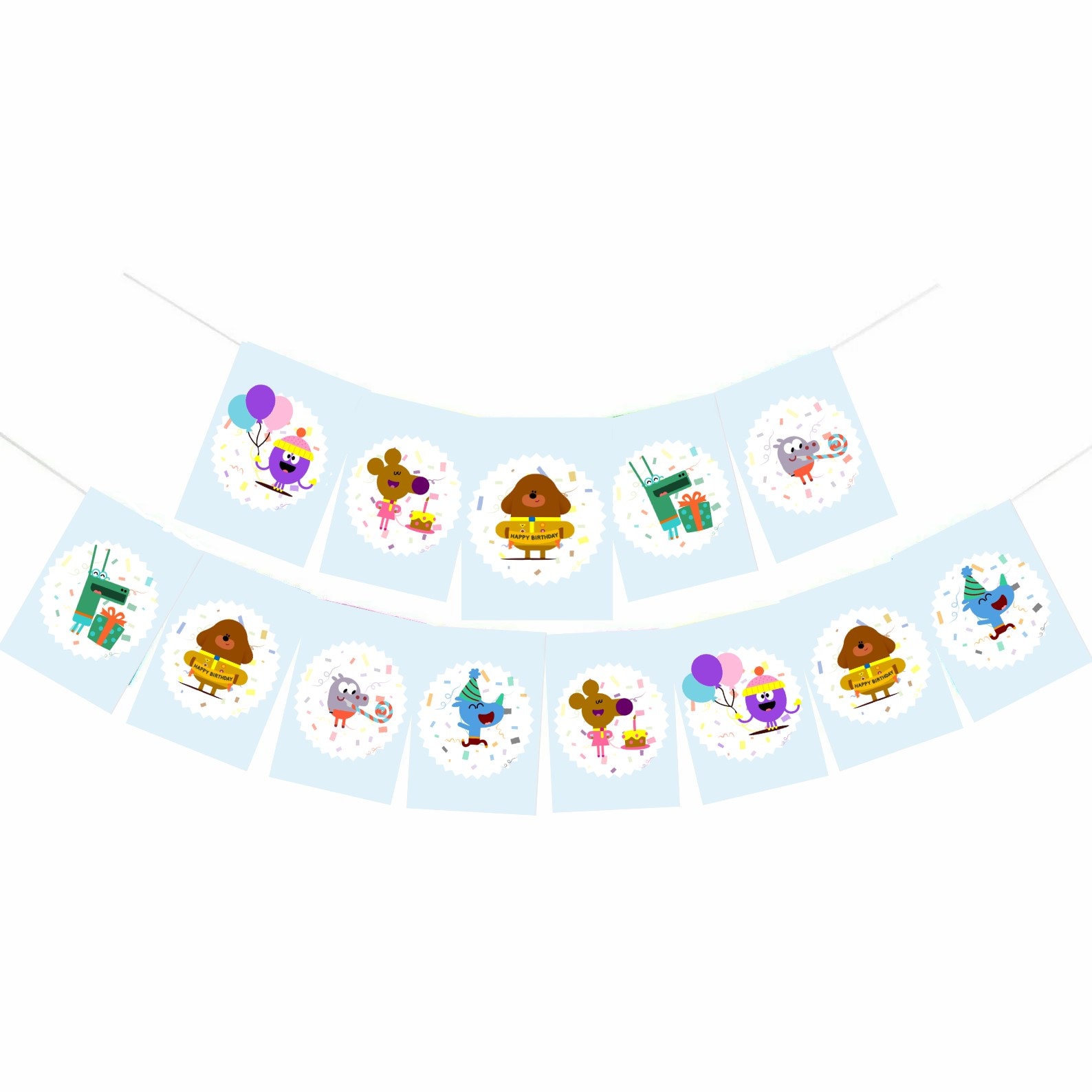 Hey Duggee / Banner Cumpleaños / Reutilizable / Feliz / Norrie / Roly ...