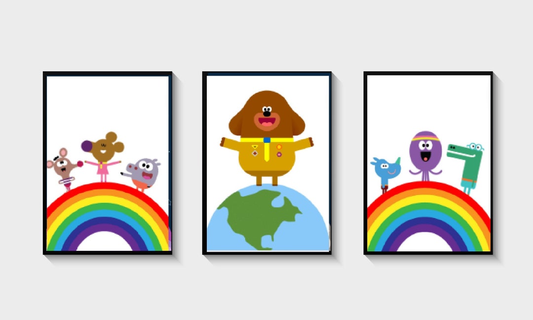 Hey Duggee | Happy | Norrie | Roly | Tag | Betty | Tino | Prints | Children's Room | Wall Art - Etsy