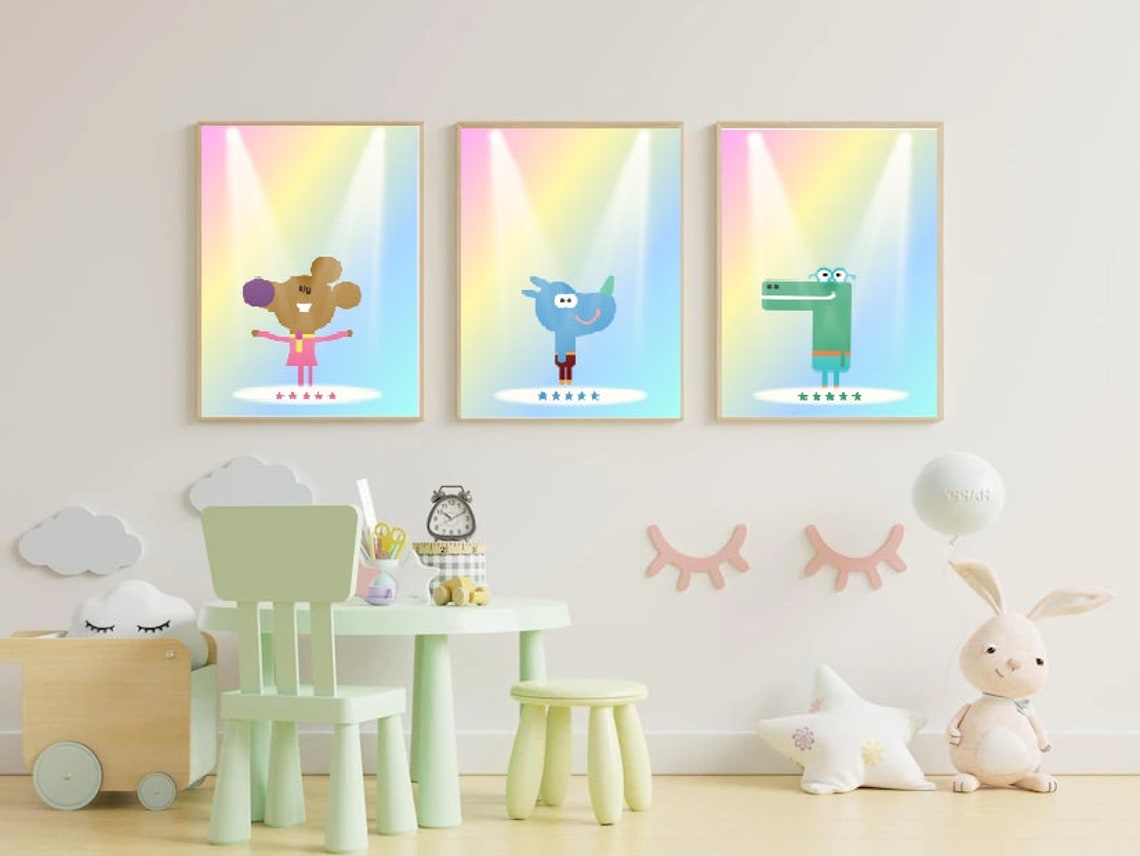 Hey Duggee | Norrie | Roly | Tag |happy | Prints | Children's Room ...