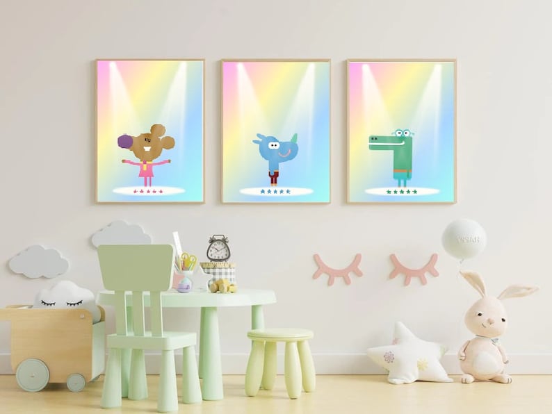 Hey Duggee | Norrie | Roly | Tag |happy | Prints | Children's Room ...