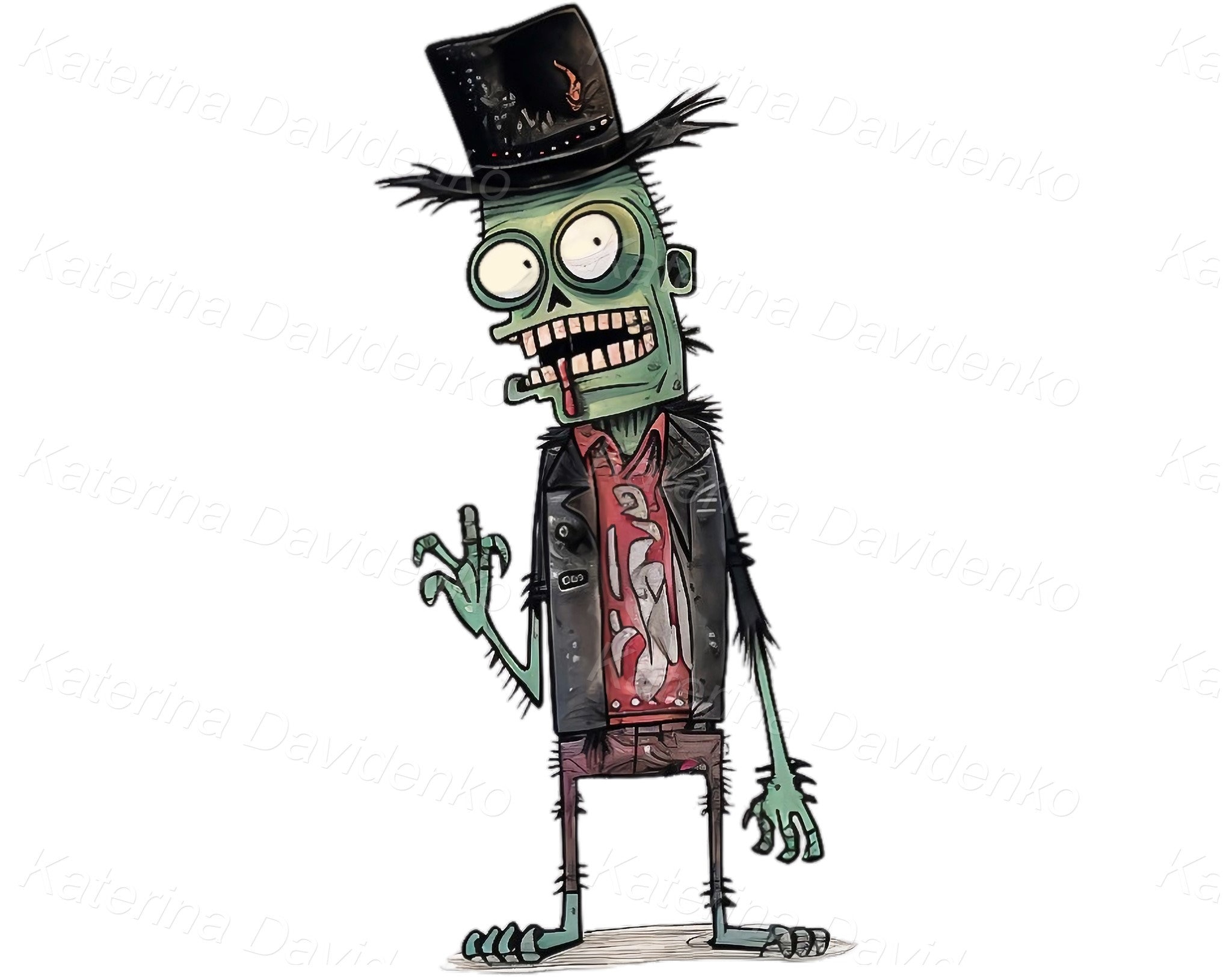 Collection of Funny Cartoon Zombie PNG Clipart, Halloween Scary Creepy ...