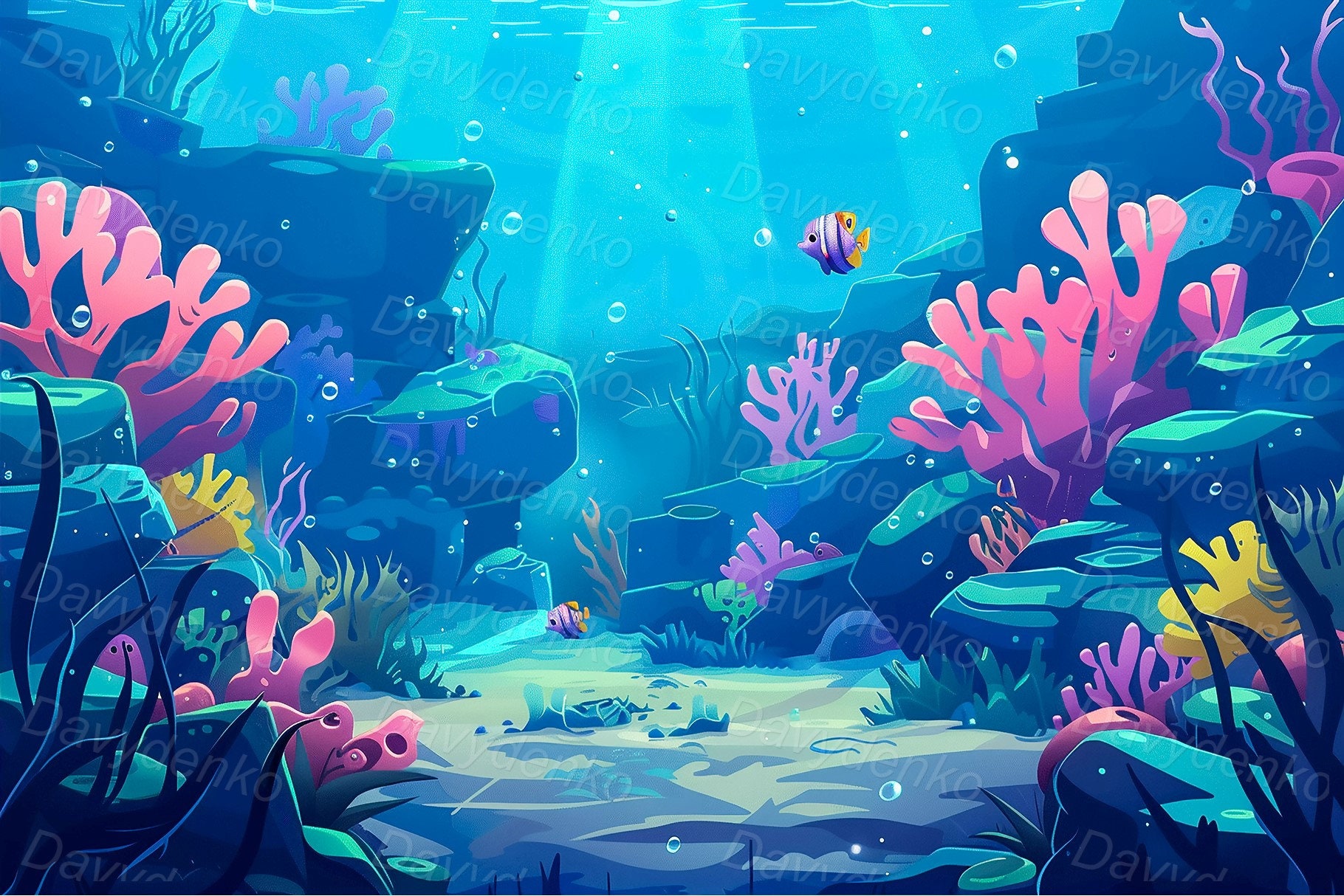 Cartoon Backdrops Children's Book Whimsical Scene Cartoon Backgrounds ...