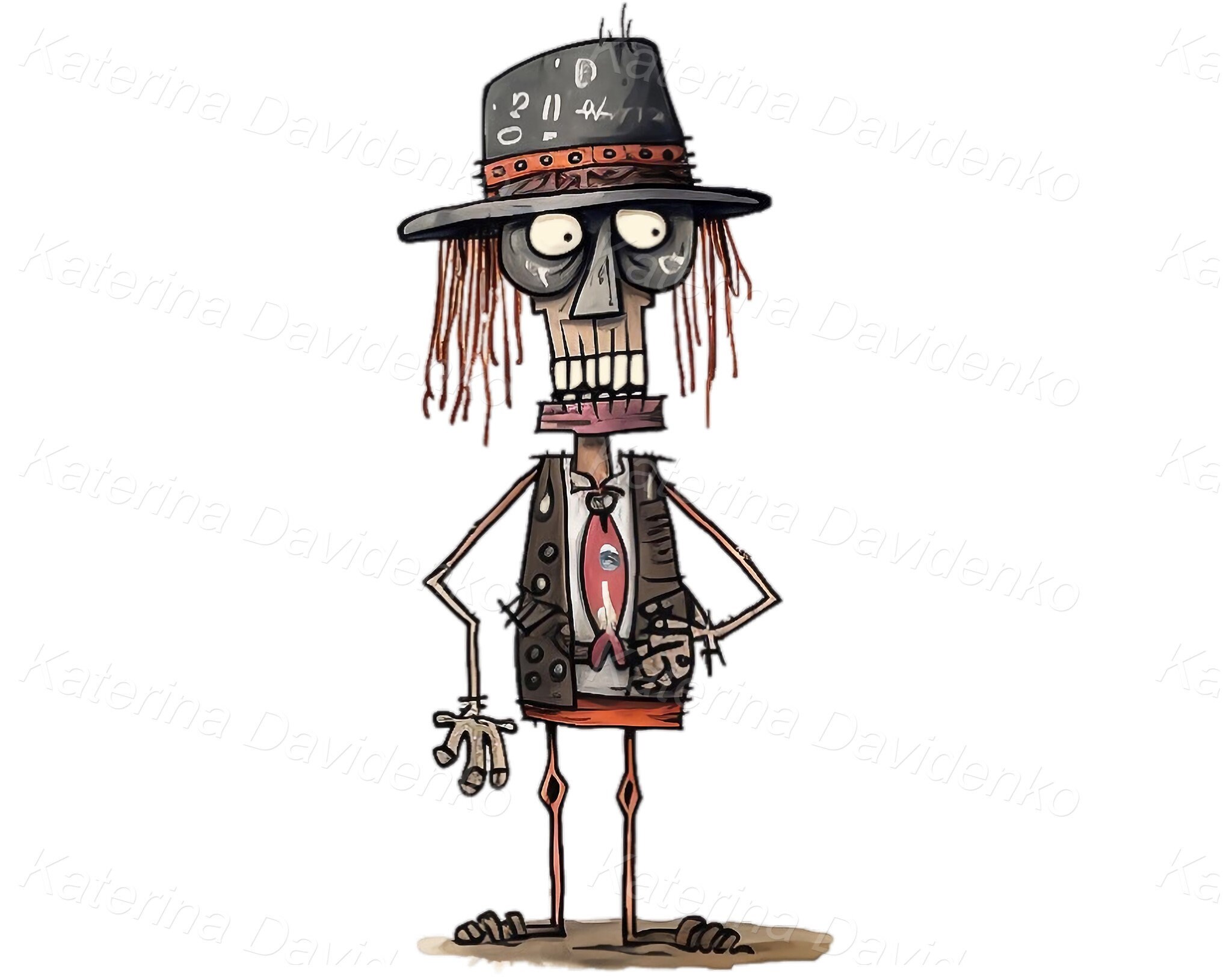 Collection of Funny Cartoon Zombie PNG Clipart, Scary Creepy Characters ...
