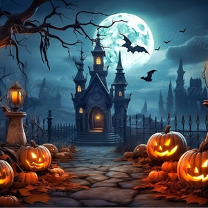 Halloween Horizontal and Vertical Backgrounds. Beautiful Holiday ...