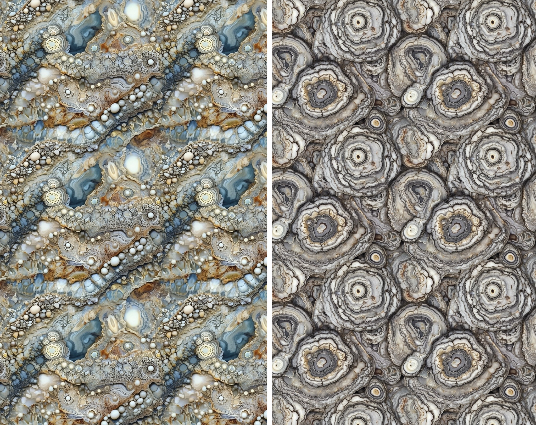Collection of Seamless Pattern With Detailed Realistic Decorative ...