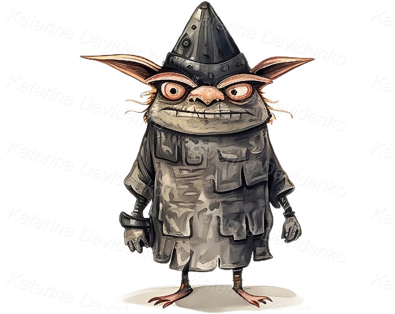 Funny Cartoon Goblin Clipart, Comic Trolls. Printable Stickers ...