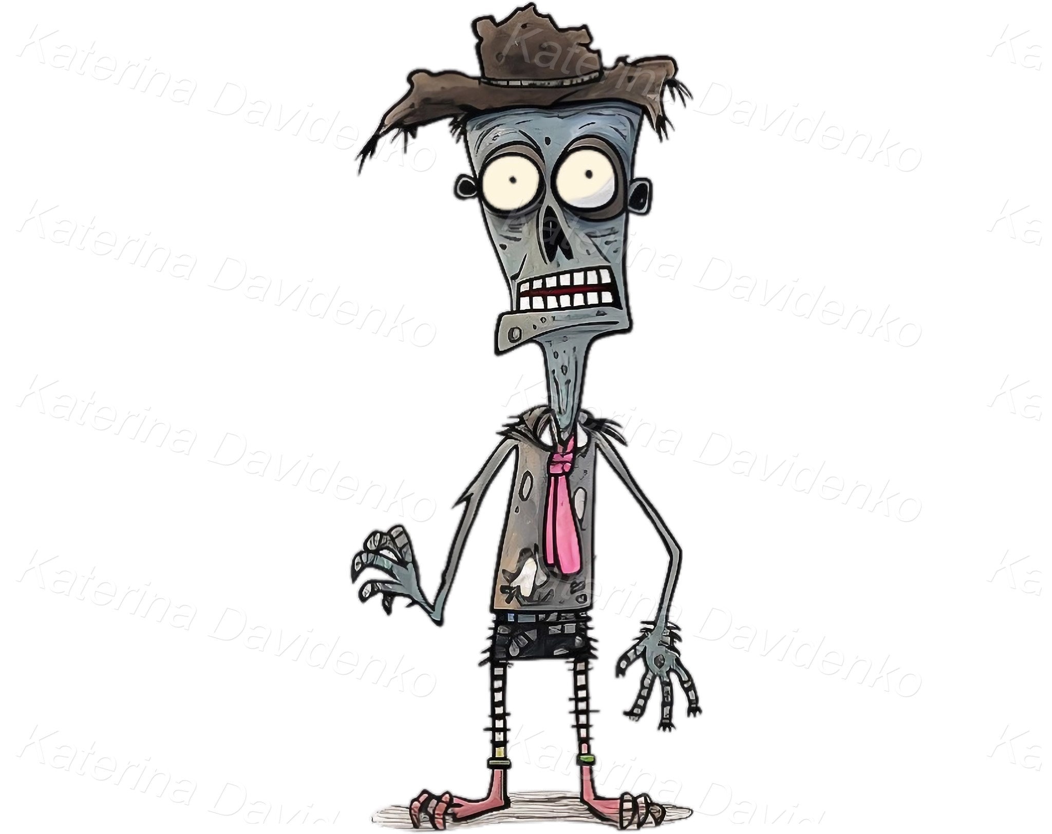 Collection of Funny Cartoon Zombie PNG Clipart, Halloween Scary Creepy ...