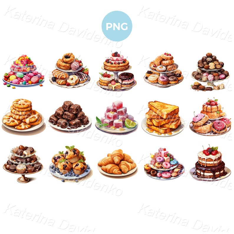 Plates of Sweets PNG Clipart Bakery Pictures Donut Cupcake Clip Art ...
