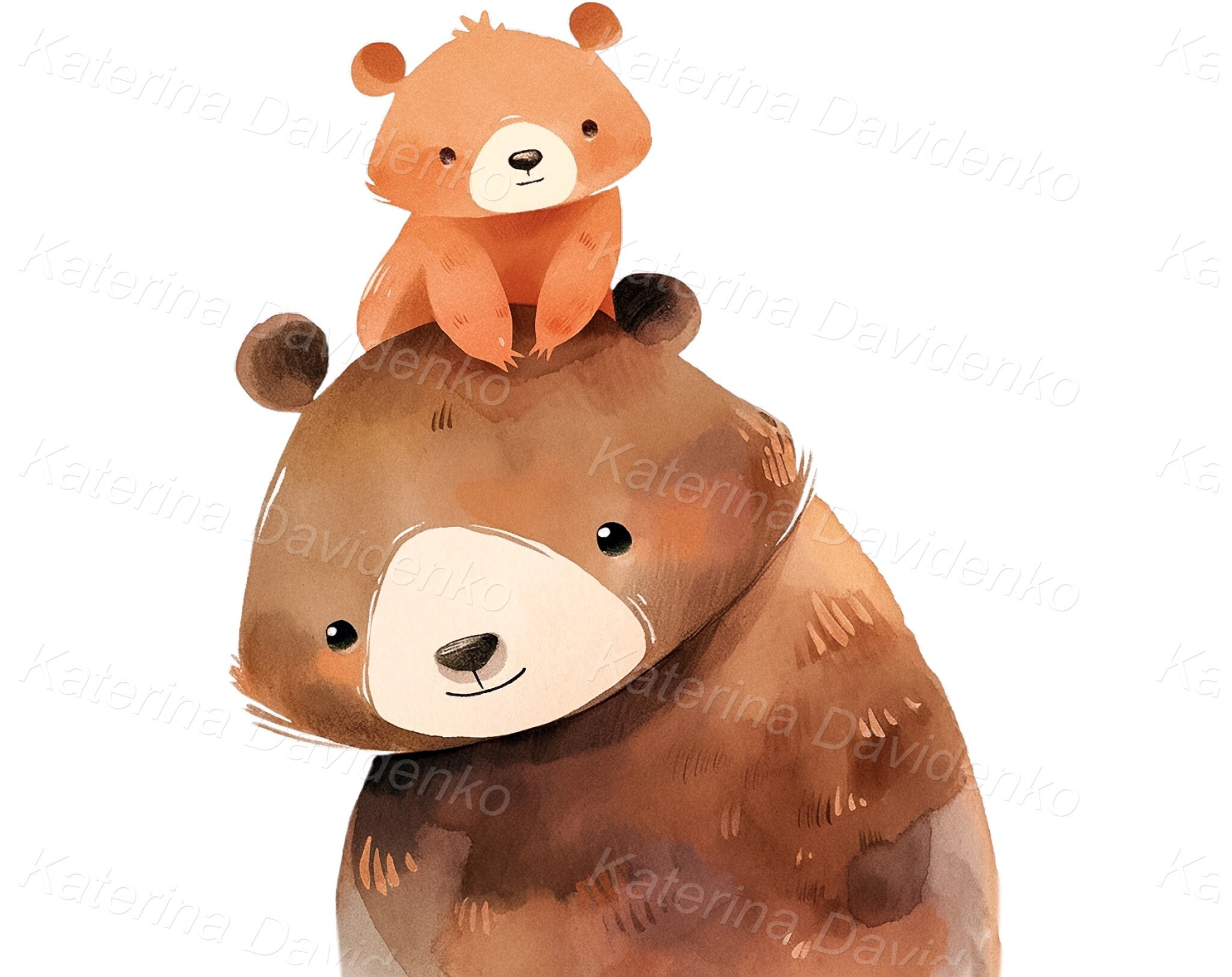 Collection of Cute Cartoon Bear Families PNG Clipart Funny Mother Bears ...
