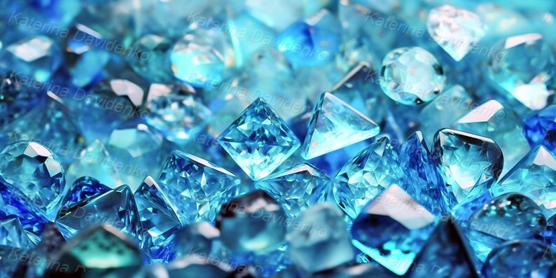 Horizontal Backgrounds With Shiny Crystals Like Blue Topaz, Green ...
